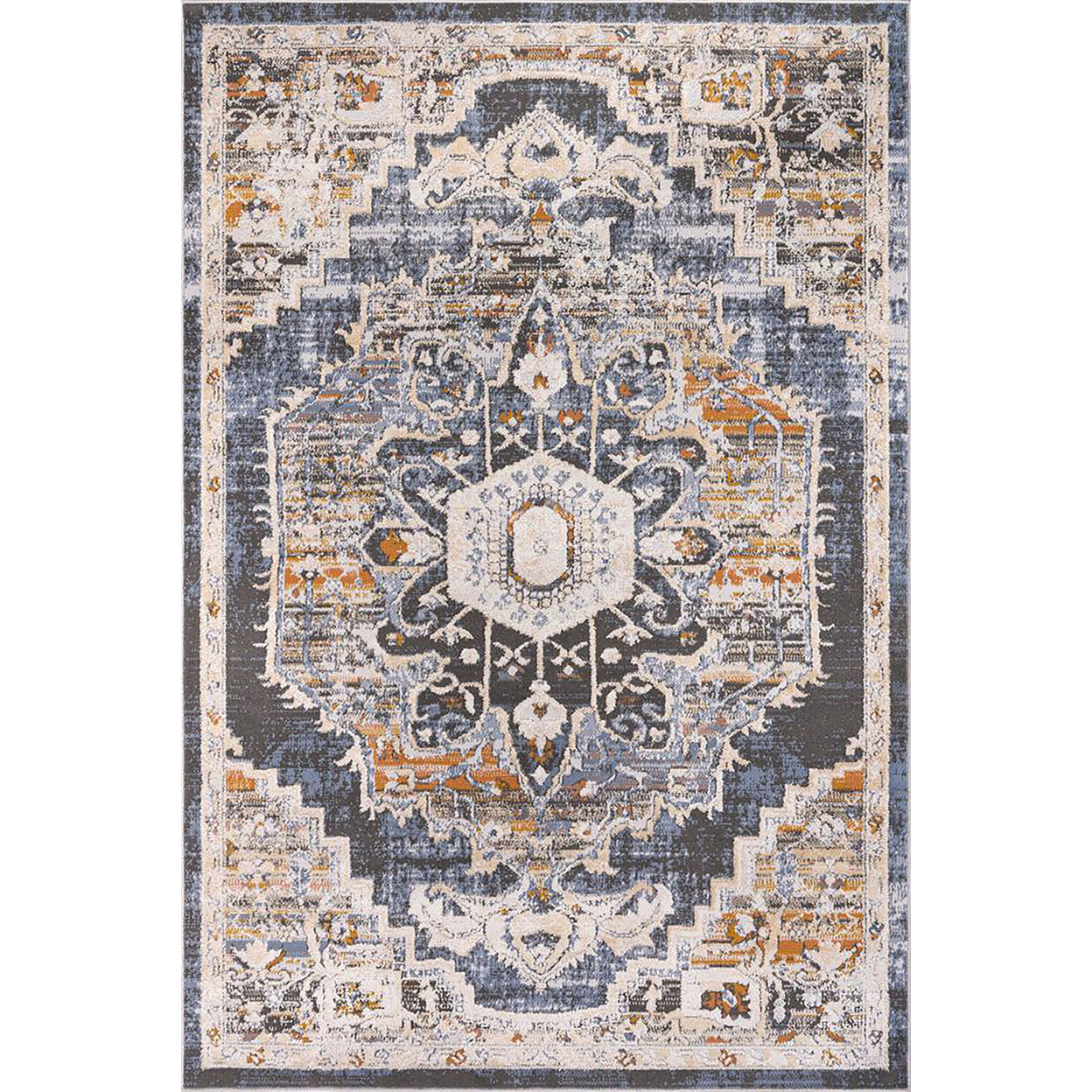 L'Baiet Lara Neutral Area Rug | Blue | 2' x 6' | Aesthetic Rugs Carpet ...