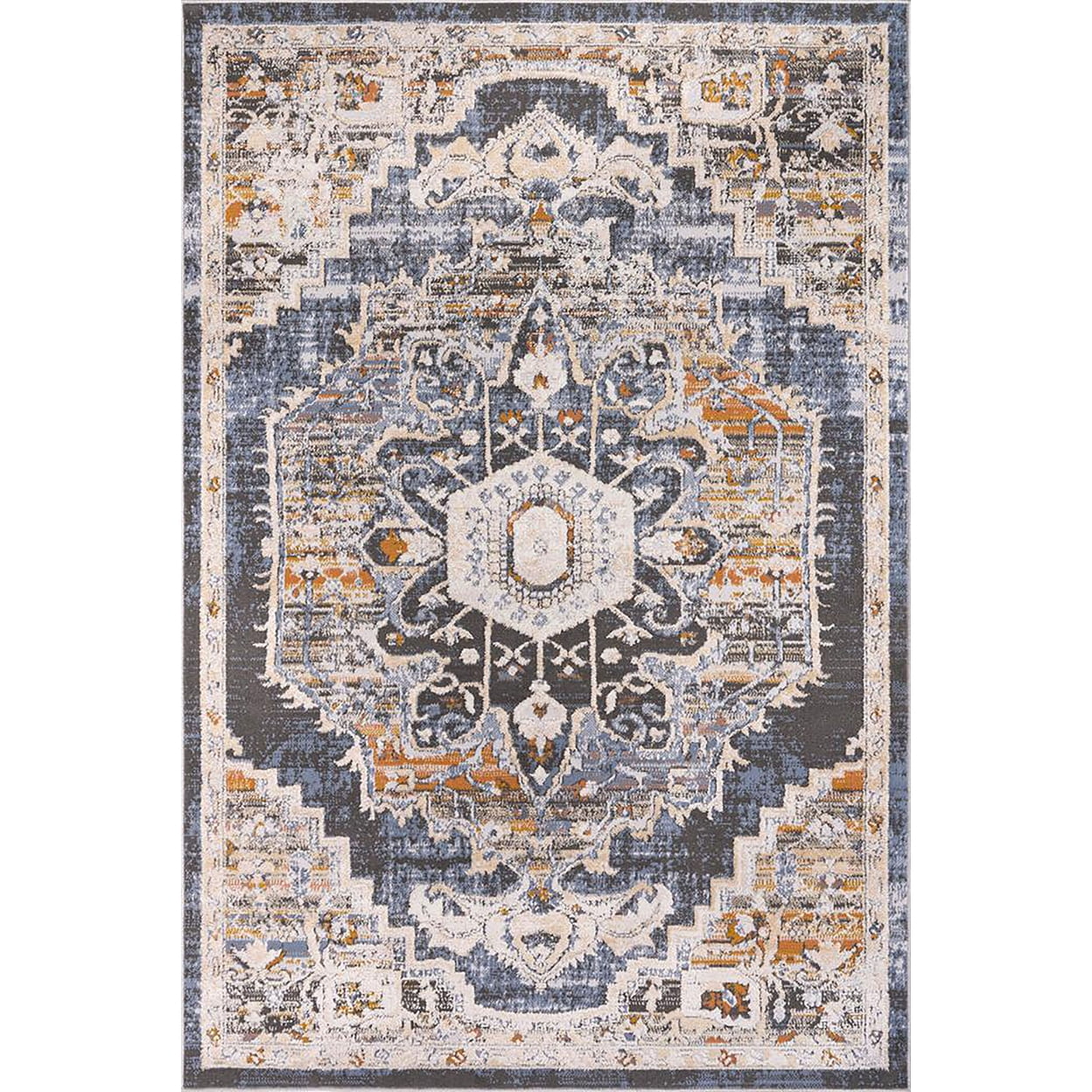 L'Baiet Lara Neutral Area Rug | Blue | 8' x 10' | Aesthetic Rugs Carpet ...