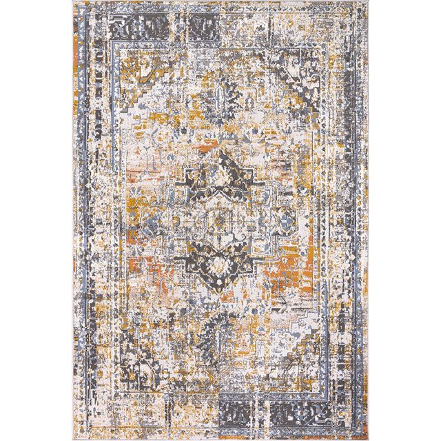 L'Baiet Marie Neutral Area Rug | Blue | 2' x 6' | Aesthetic Rugs Carpet ...