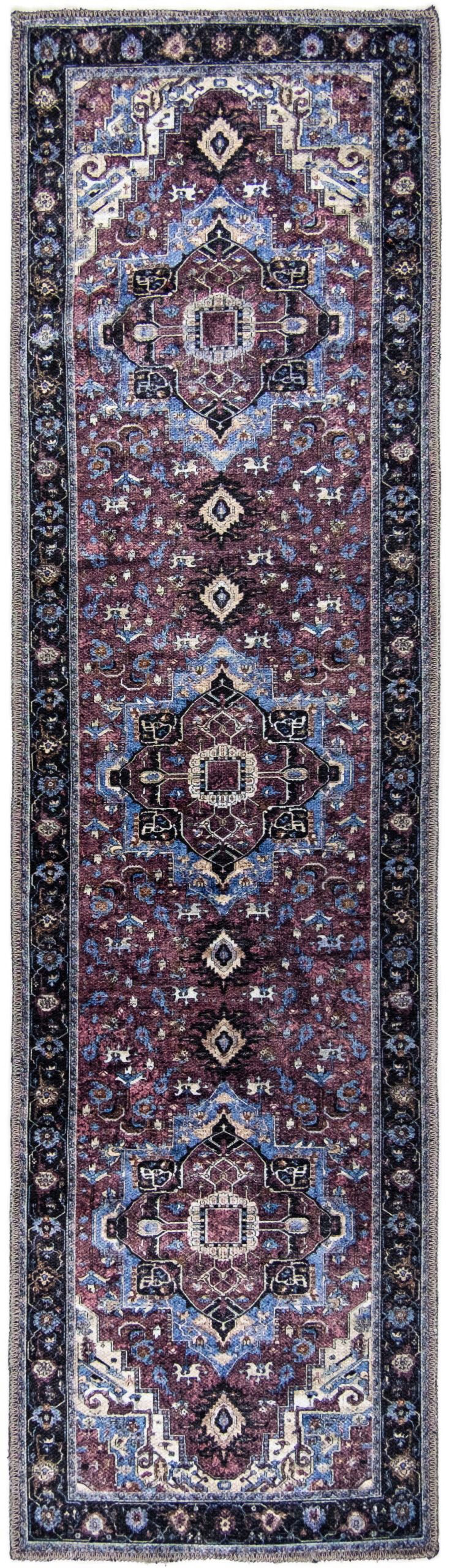 L'Baiet Tess Abstract Washable Area Rug Multicolor 2' x 6' Runner Rugs ...
