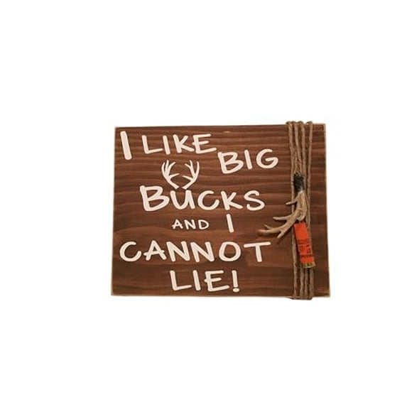 L Big Bucks and Cannot Lie Rustic Deer Hunting Man Cave Father's Day ...