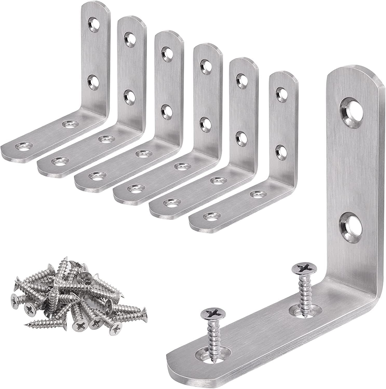 L Bracket Corner Brace, Joint Right Angle Brackets Heavy Duty Stainless ...