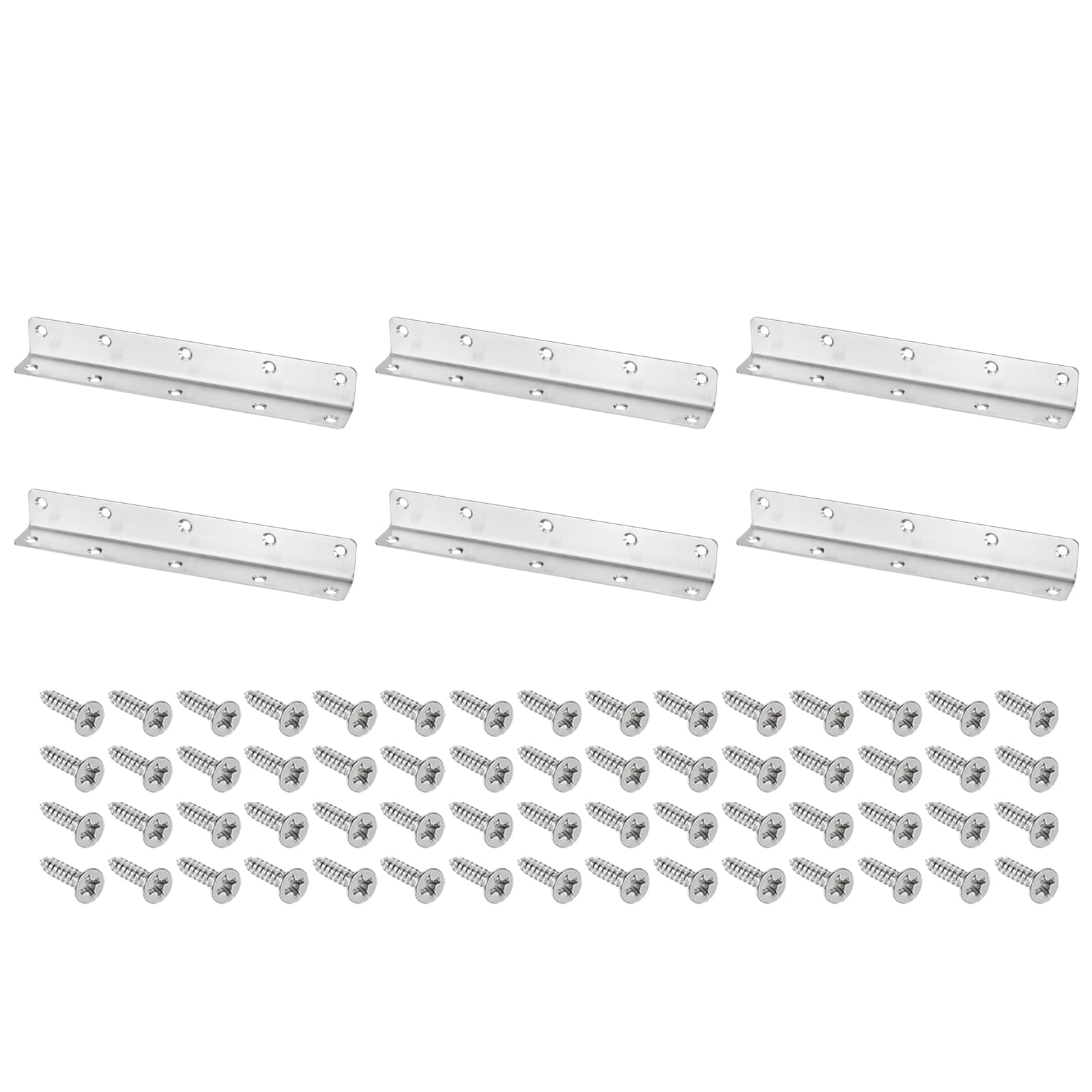 L Bracket Corner Braces, 6 Set 25x25x200 mm - Stainless Steel 90 Degree ...