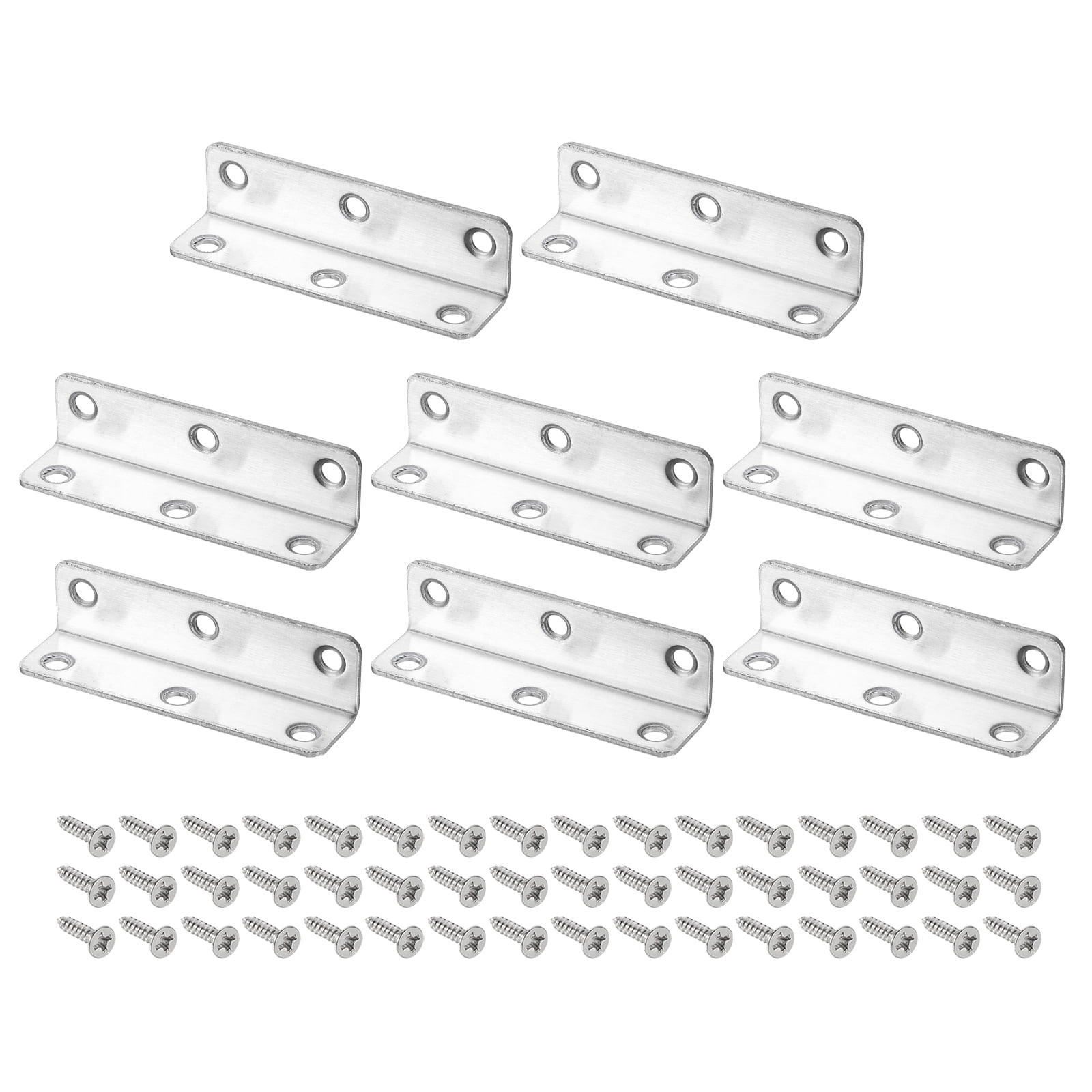 L Bracket Corner Braces, 8 Set 20x20x80 mm - Stainless Steel 90 Degree ...