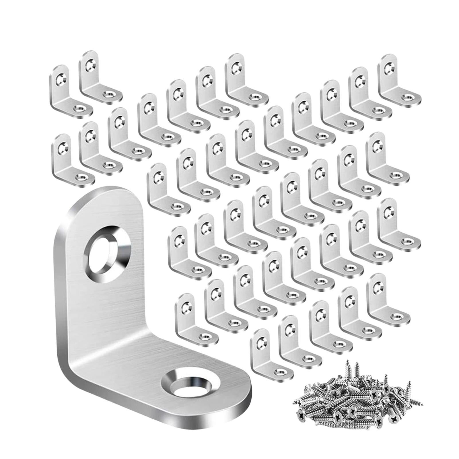 L Brackets, Right Angle Bracket 40PCS Corner Bracket For Shelves ...