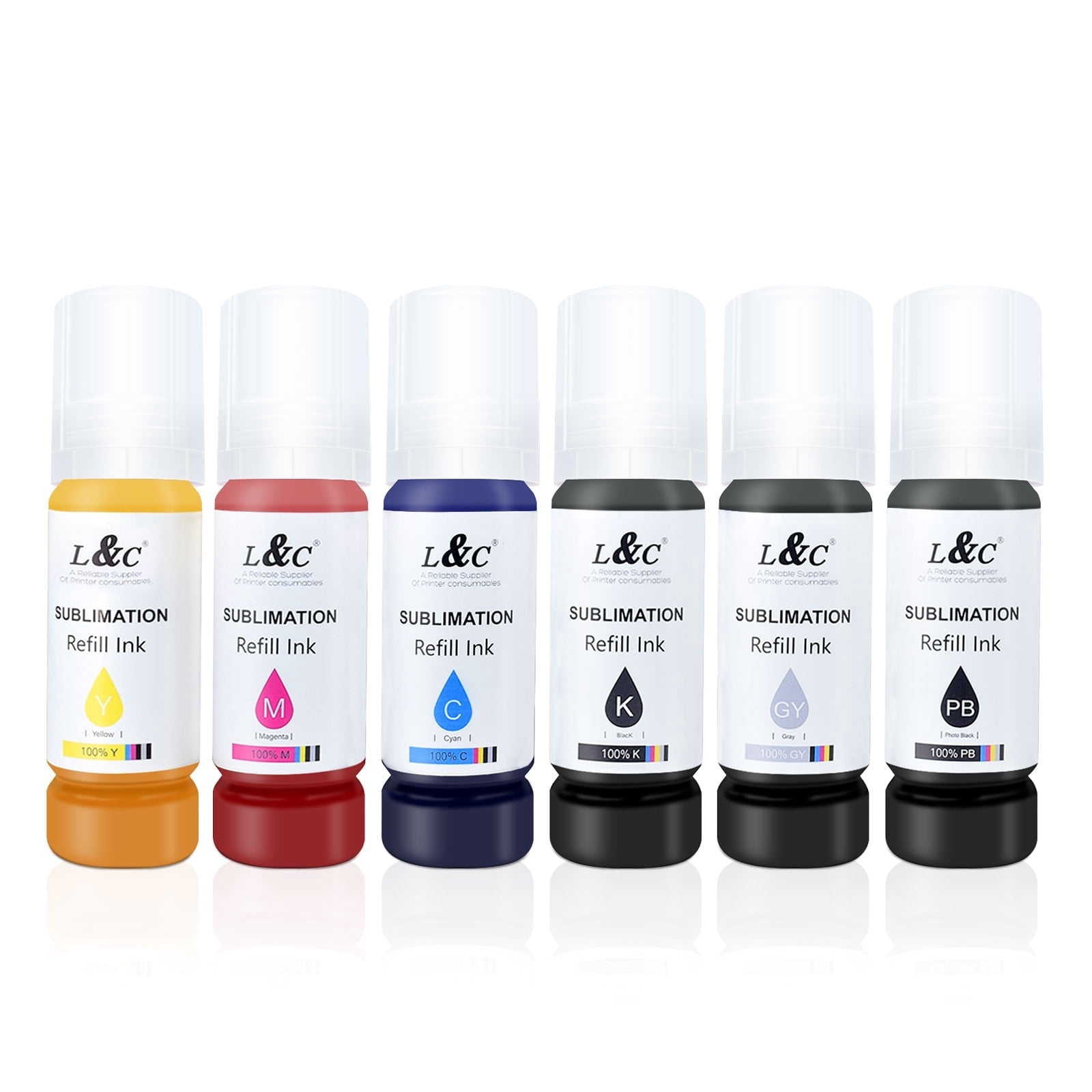 L&C Sublimation Ink Compatible For EcoTank ET-8500 ET-8550 Wide-Format ...