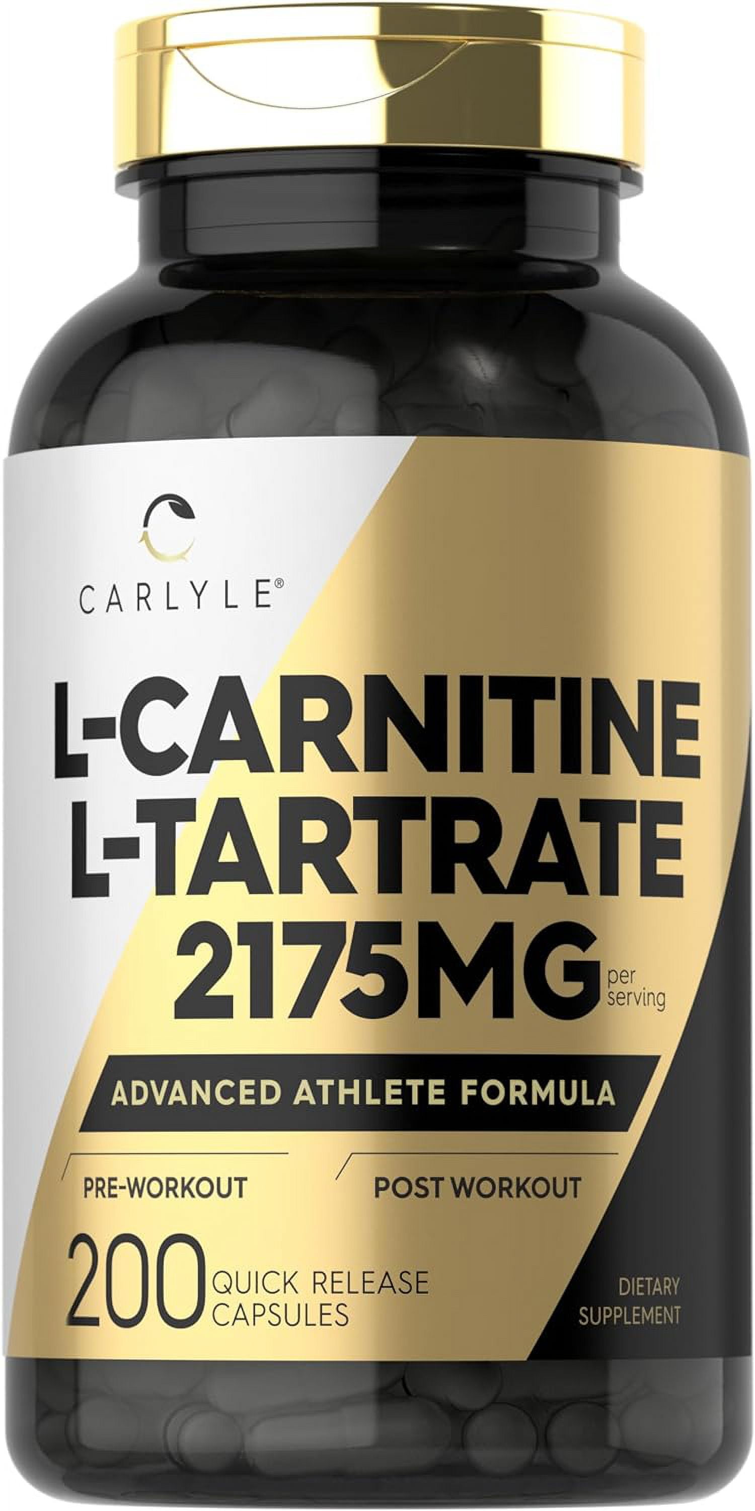 L Carnitine 2175mg | 200 Capsules | Advanced Athlete Formula | Workout ...