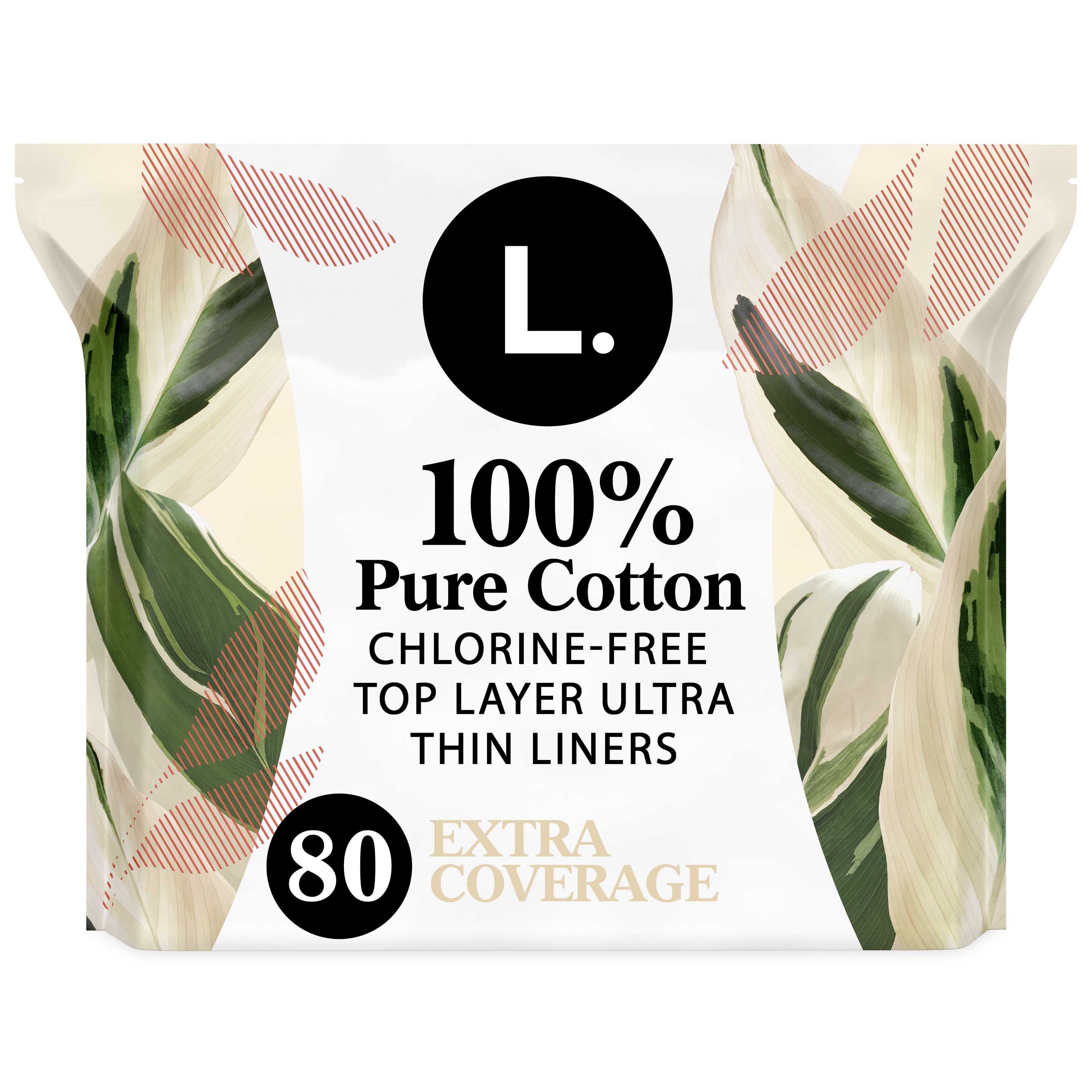 L. Extra Long Ultra Thin Panty Liners, Chlorine & Pesticide Free ...