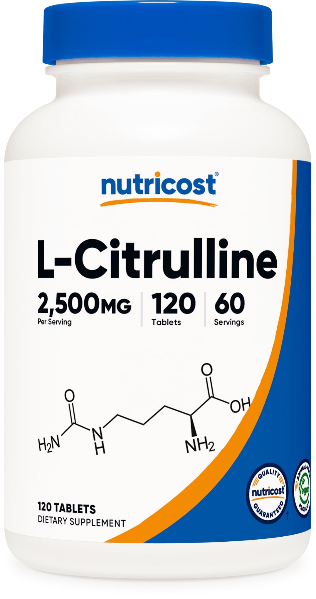 Nutricost L-Citrulline Vegan Dietary Supplement, 2,500 mg Per Serving ...