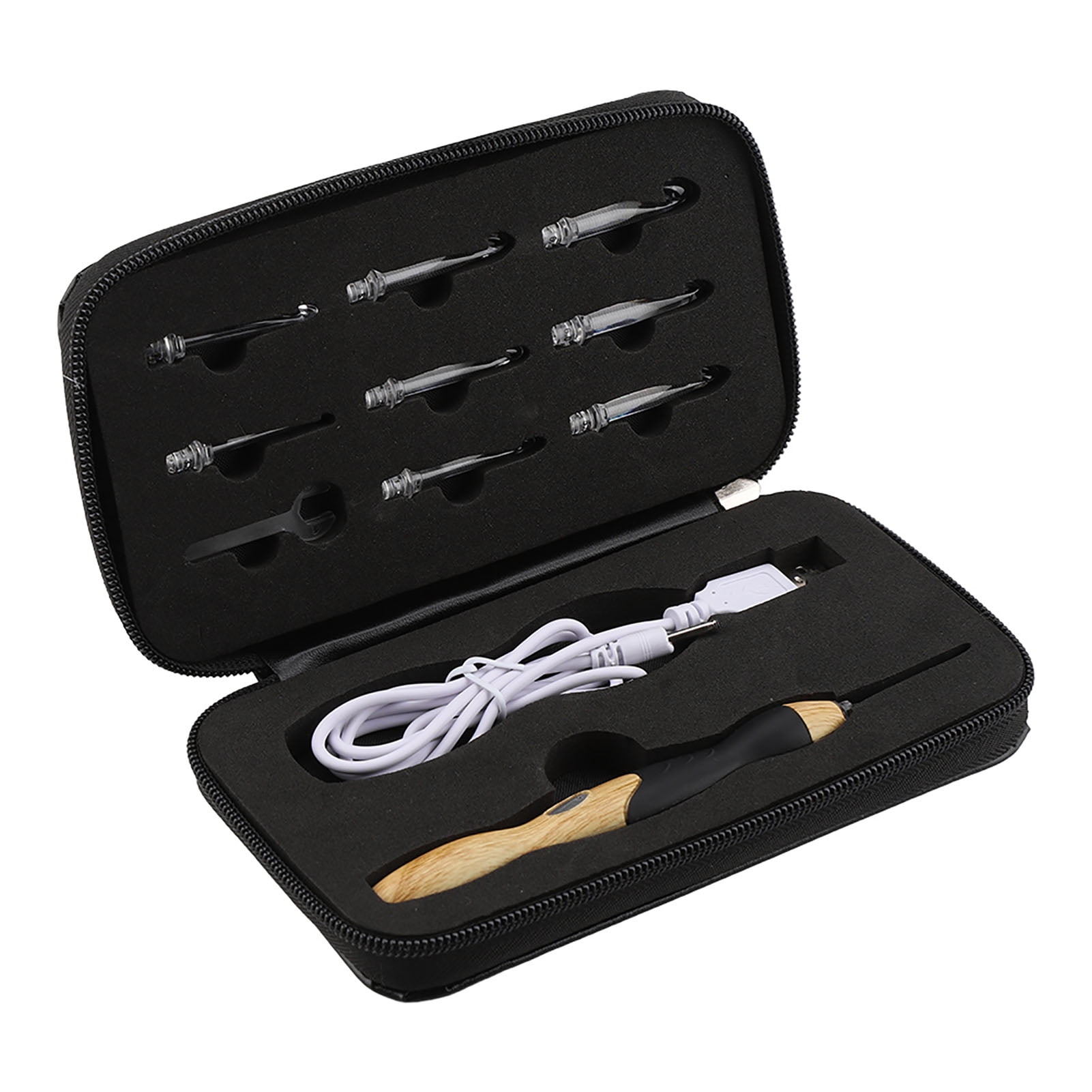 L E D Sewing Hooks 9 in 1 USB Rehargeable Light up Crochet Hooks Hand ...