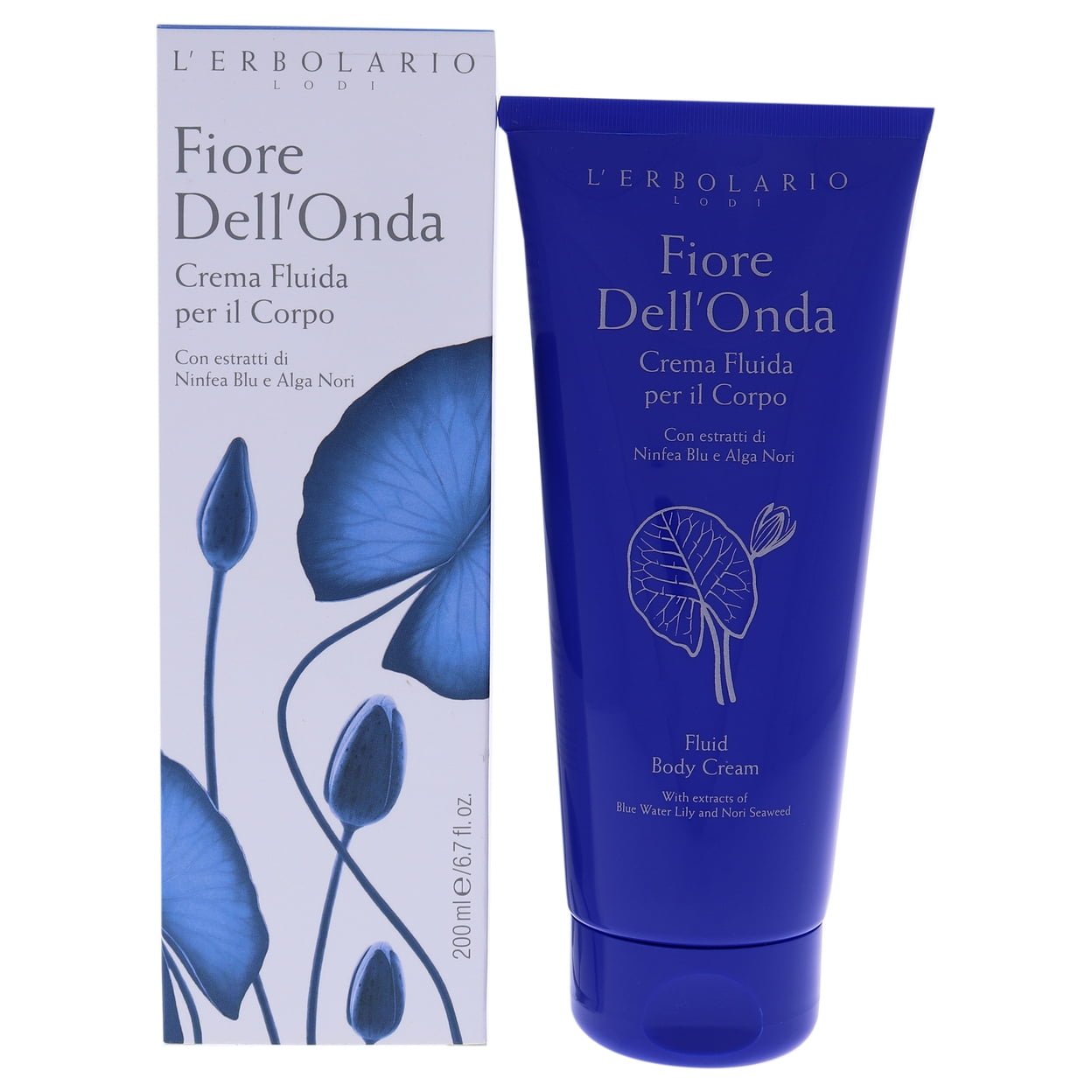 L'Erbolario Fiore Dell'Onda Fluid Body Cream, Body Moisturizer, 6.7 oz ...