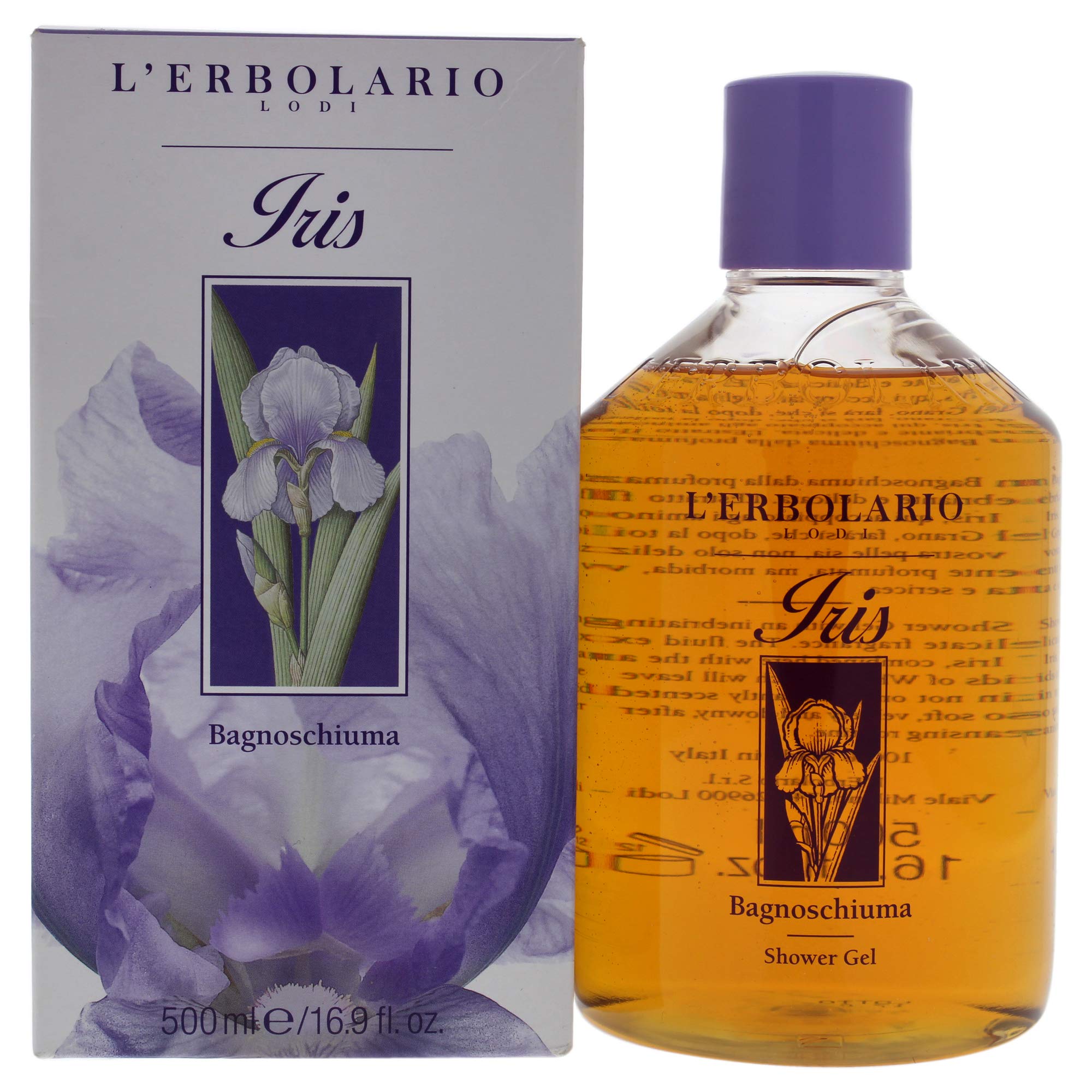 L'Erbolario Iris Shower Gel - Fragrant And Relaxing Bath Foam - Powdery ...