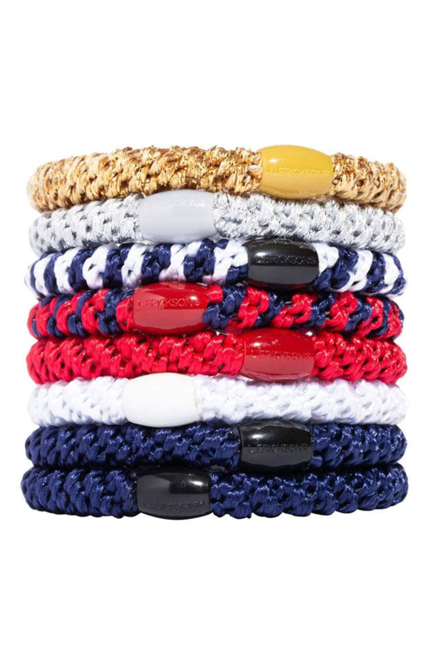 L. Erickson Grab & Go Pony - Americana - 8 Pack Ponytail Holder Hair ...
