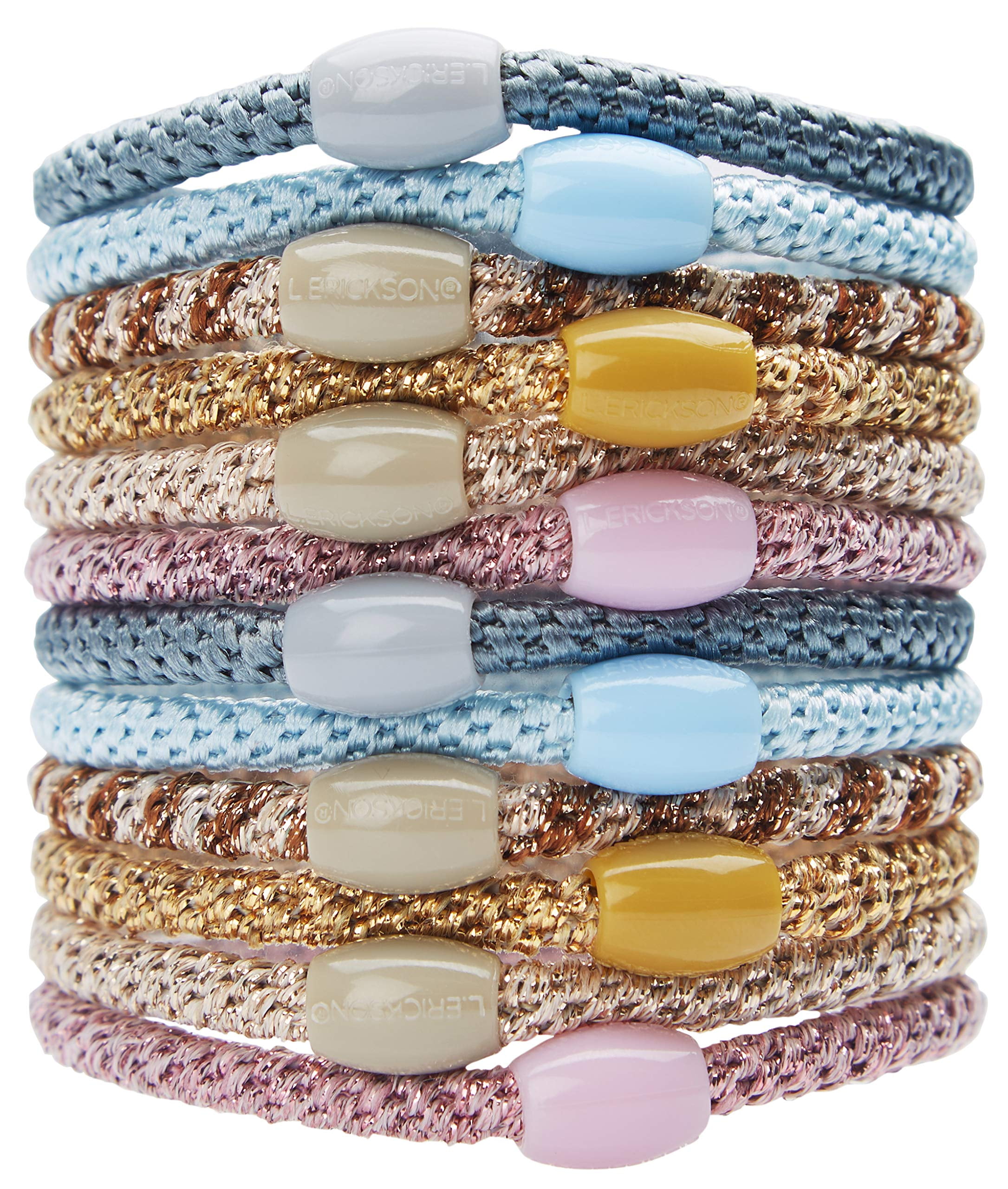 L. Erickson Narrow Grab & Go Ponytail Holder, Ballerina, Set of Twelve ...