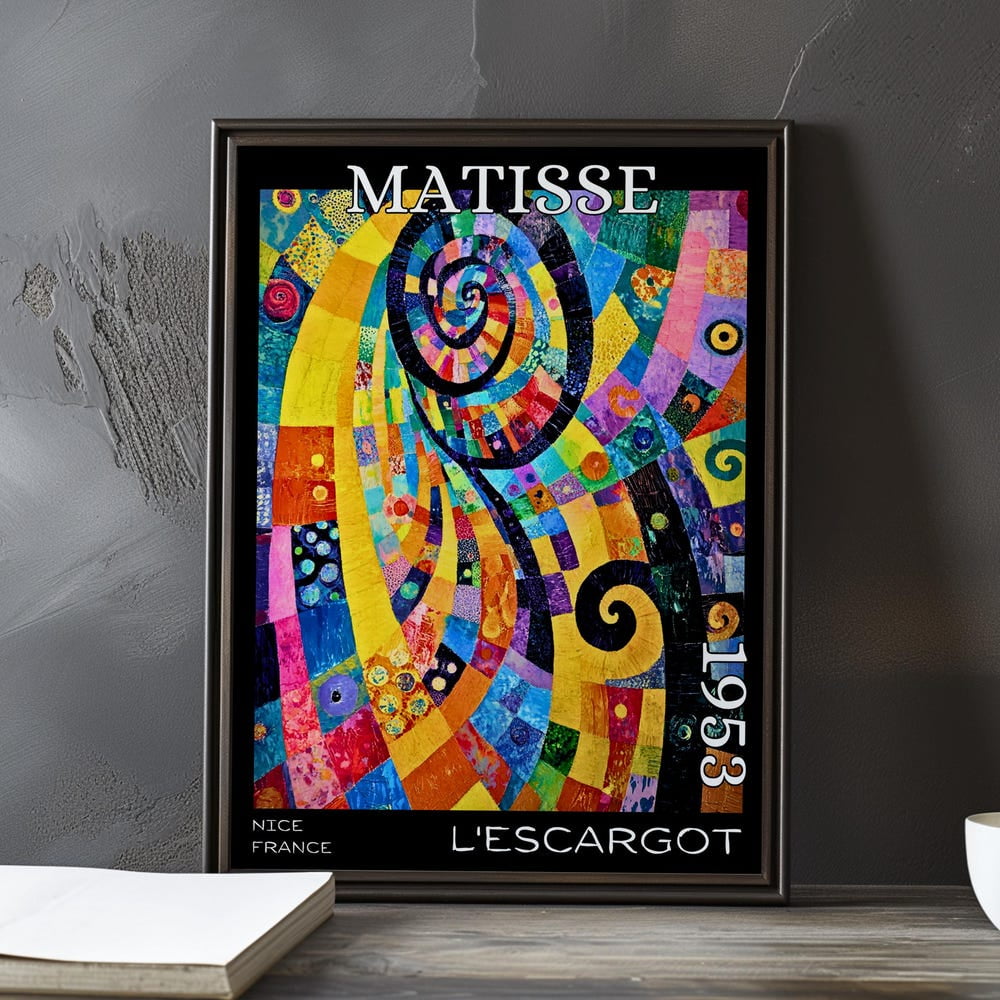 L'Escargot 1953 Henri Matisse Print, Poster Modern Abstract Spiral Art ...