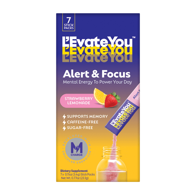 L'Evate You Alert & Focus Strawberry Lemonade Stick Pack Powders 7ct ...