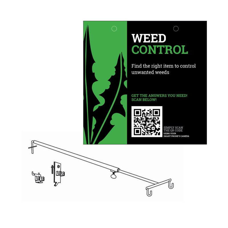 Retail First 9038399 6 x 6 x 2 in. Weed Control Signage Kit, Multi ...