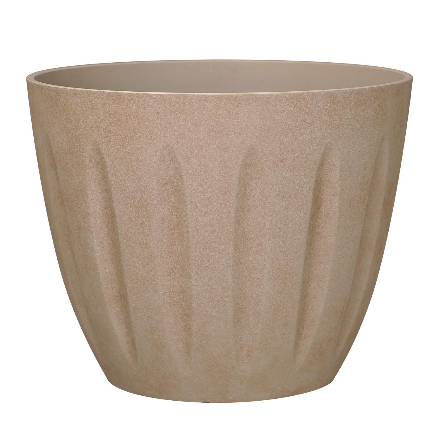 L&G Solutions 10 in. H X 12 in. D Polyresin Spritzer Planter Terracotta - Walmart.com