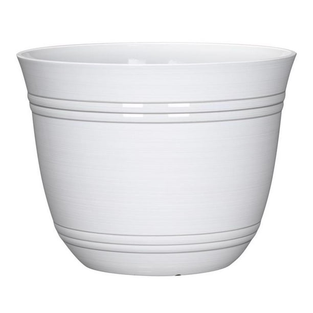 L&G Solutions 7028267 11 x 14.5 in. Polyresin Galileo Planter, White - Walmart Business Supplies