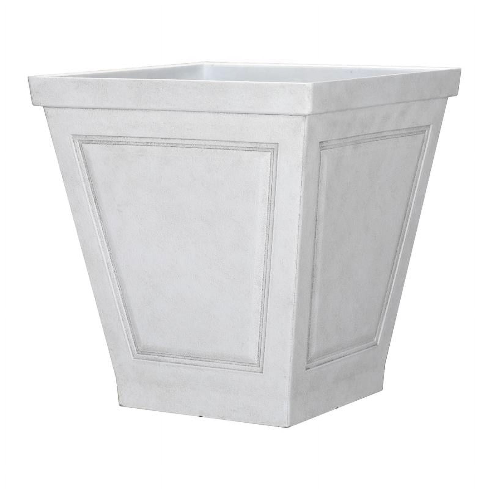 PLANTER SQUARE WHITE 16"(Pack of 1) - Walmart.com