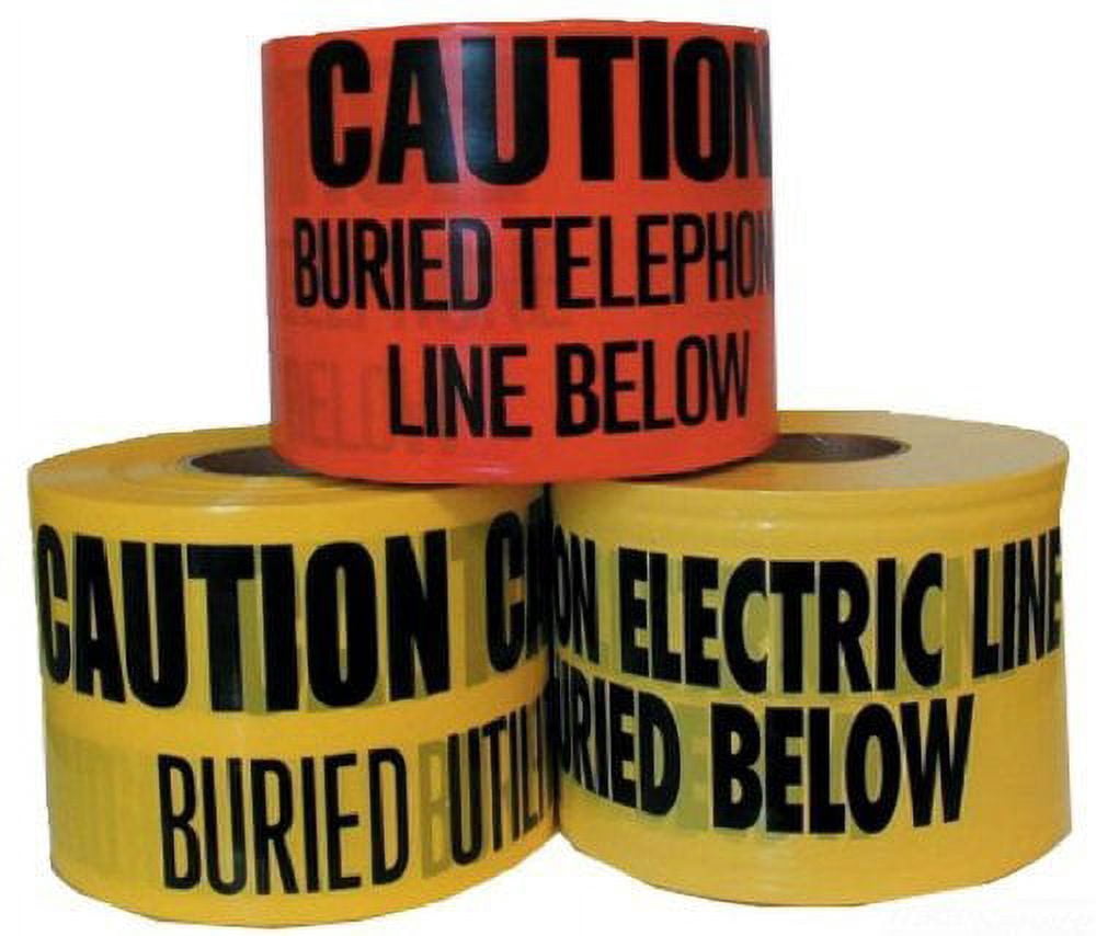 L.H. Dottie UT8D Underground Tape, Buried Electric Line Below, 3-Inch ...