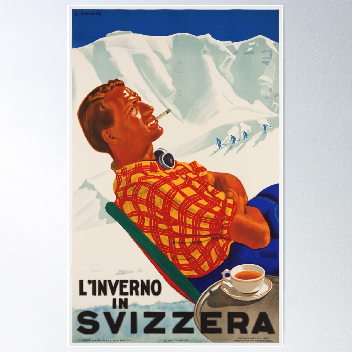 L' INVERNO IN SVIZZERA Winter in Switzerland 1936 by Eric Hermes ...