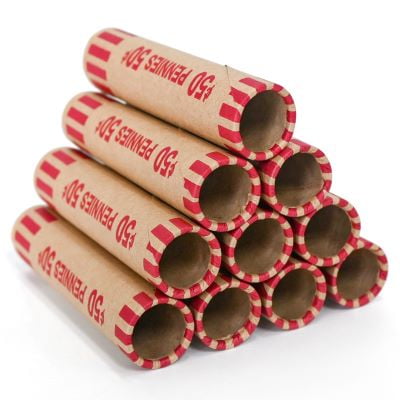 L LIKED 100 PCS Preformed Coin Wrappers Rolls-Pennies… - Walmart.com