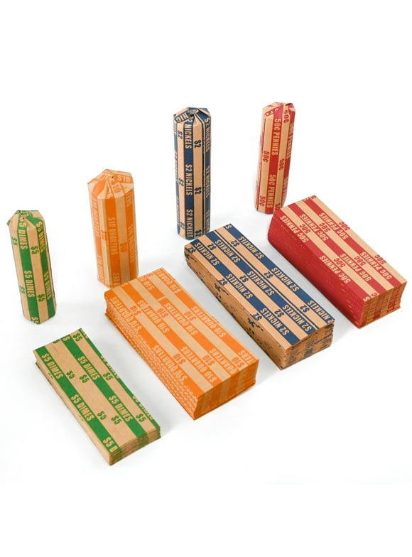 Coin Roll Wrappers in Money Handling - Walmart.com
