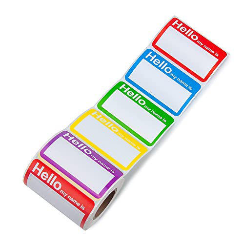 L LIKED 400 Stickers - Colors Plain Name tag Labels for Clothes with ...