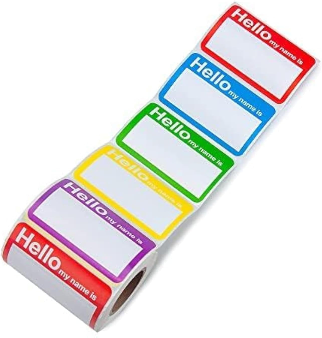 L LIKED 500 Stickers - 3.5" x 2.25"Colors Plain Name tag Labels with ...