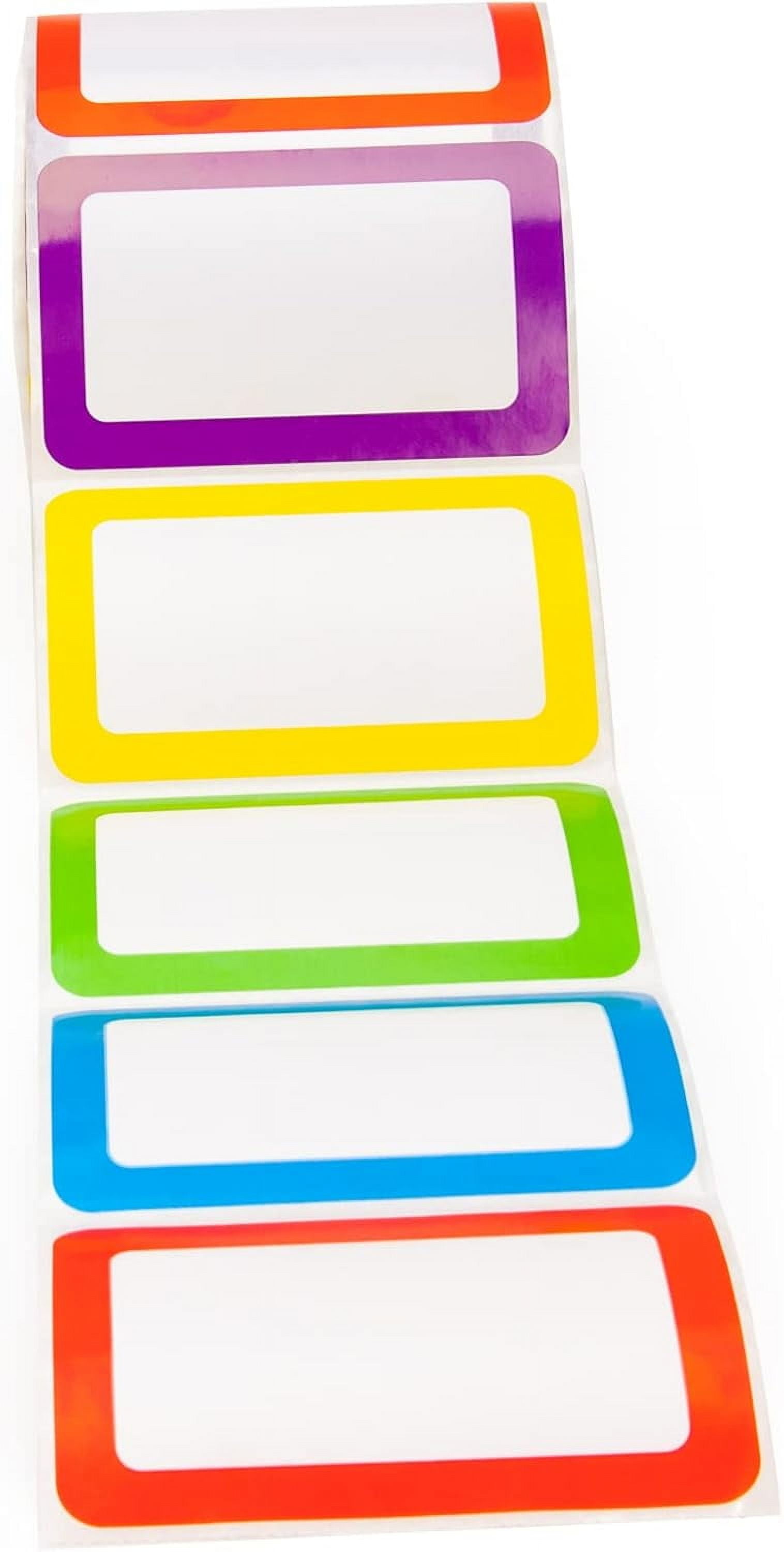 L LIKED 500 Stickers - Colors Plain Name tag Labels with Perforated ...