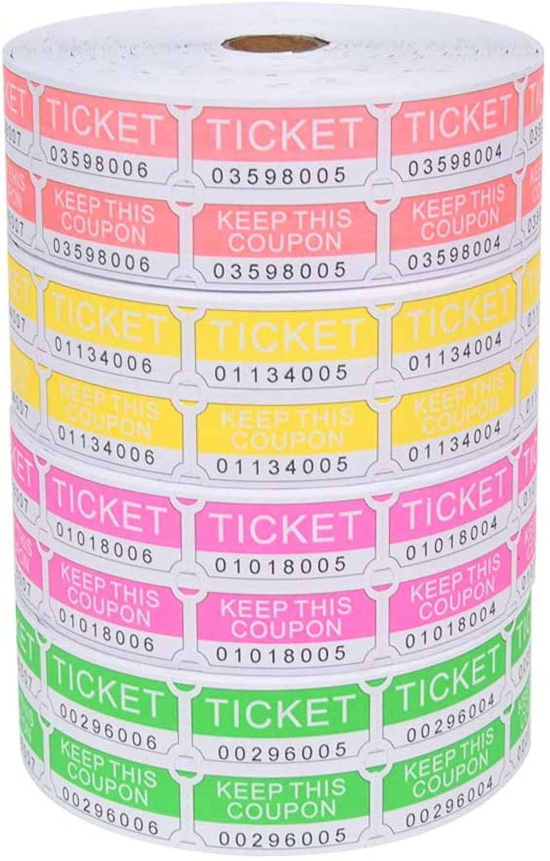 Free Shipping! L LIKED 8000 Assorted Doudle Raffle Tickets 2000 per ...