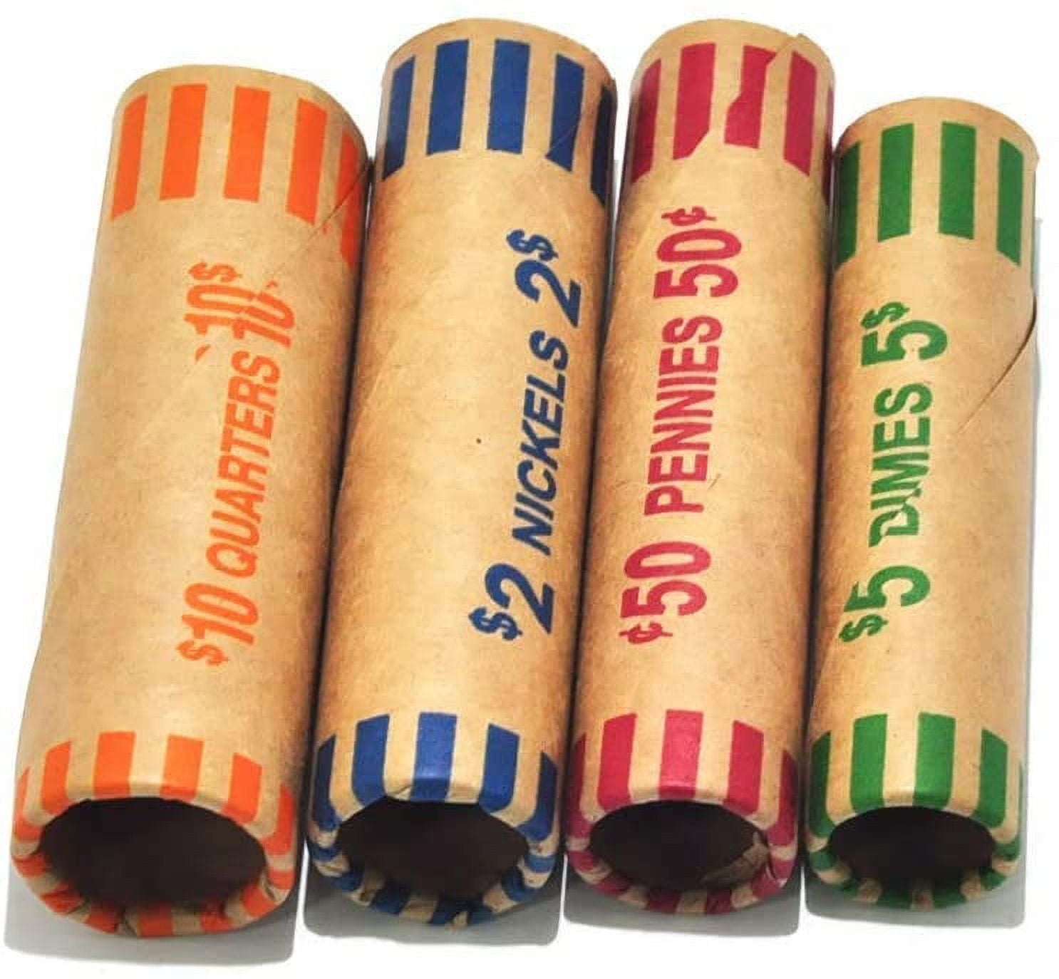 L LIKED Preformed Coin Wrappers Rolls - 512 Assorted for Quarters ...