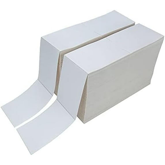 L LIKED Fanfold 4" x 6" Direct Thermal Labels, with Perforated line for ...