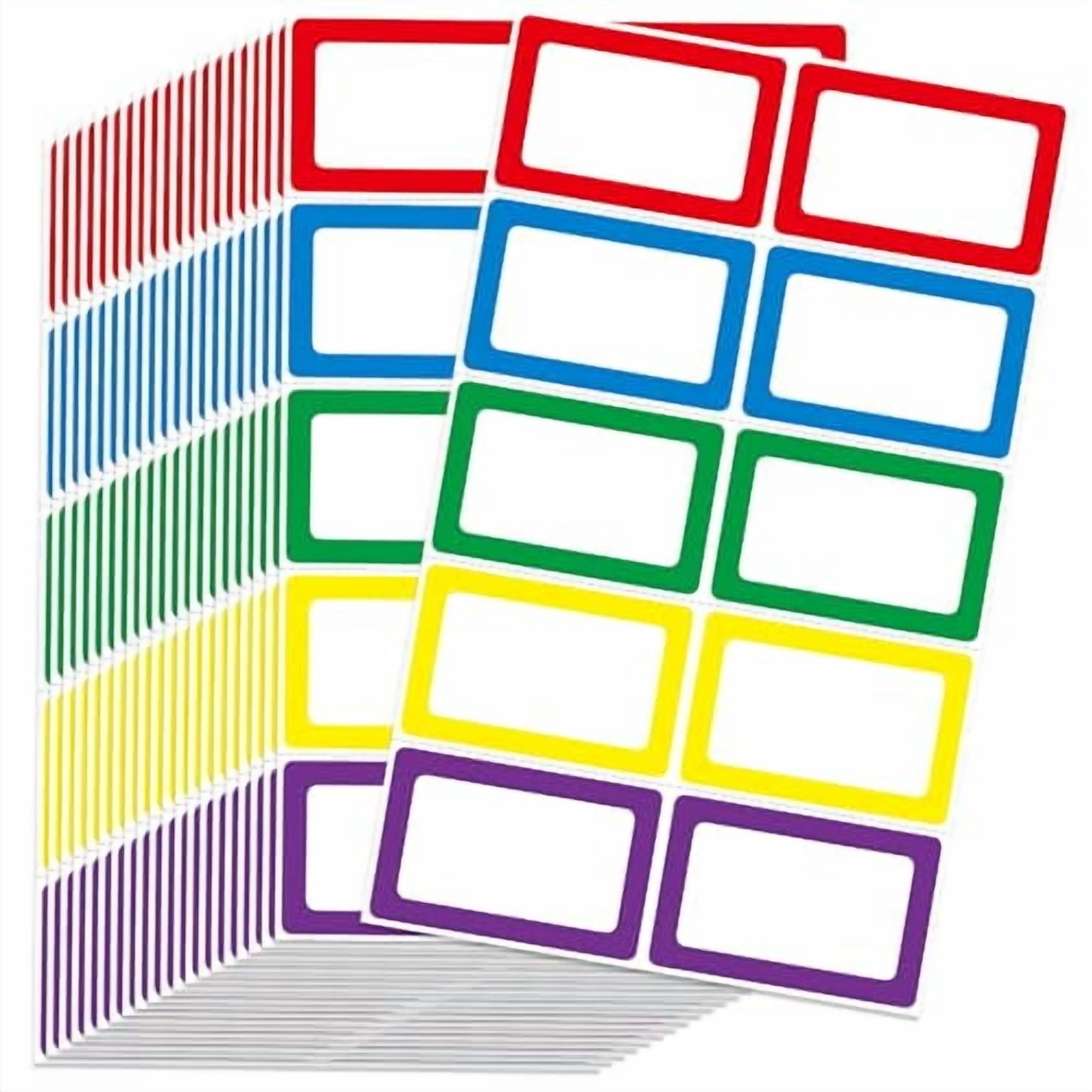 L LIKED, Name Tag Stickers, 3.5" x 2.25", 5 Bright Colors - Walmart.com