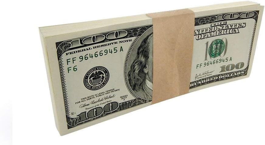 L LIKED Natural Kraft Brown Currency Straps Bill Wrappers with Self ...