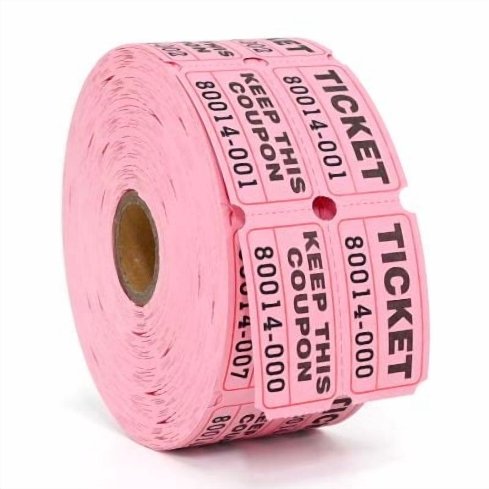 L LIKED, Raffle Tickets Double Rolls, 50/50, Pink, 1000 per Roll ...