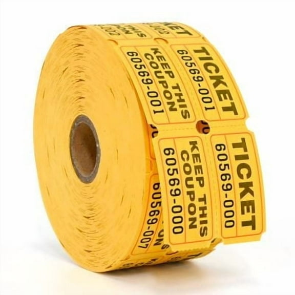 Double Ticket Rolls - 2000 Tickets Per Roll, Assorted Colors - Walmart.com