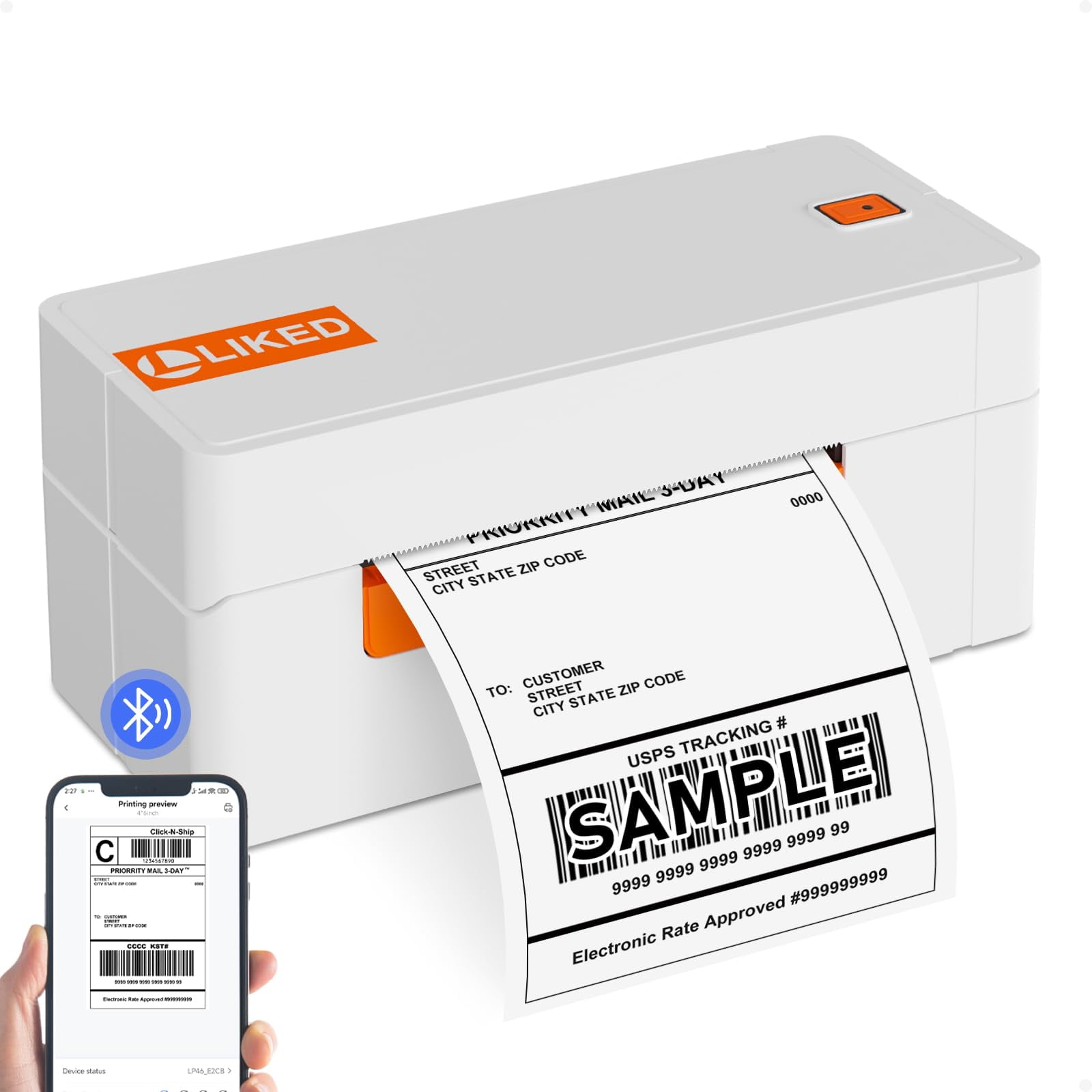 L LIKED Wireless Shipping Label Printer - Wi-Fi Thermal Label Printer ...