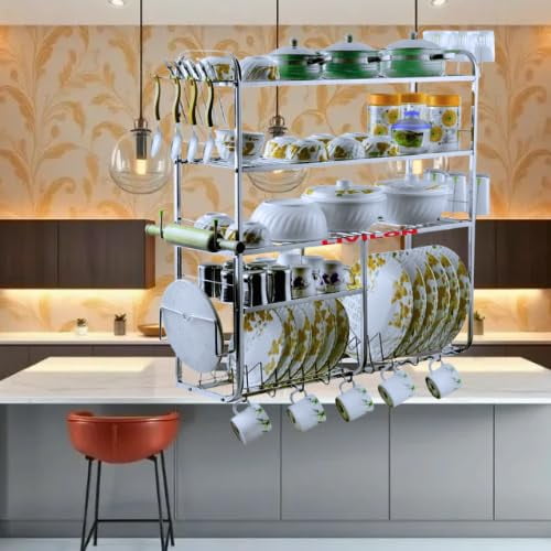 L LIVILON Wall Mount Kitchen Utensils Dish Rack Stainless Steel Utensil ...