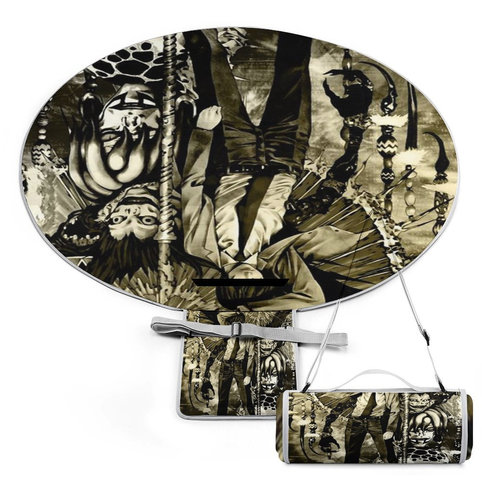 L Lawliet Death Note Round Picnic Mat Summer Beach Blanket Crawling Mat ...