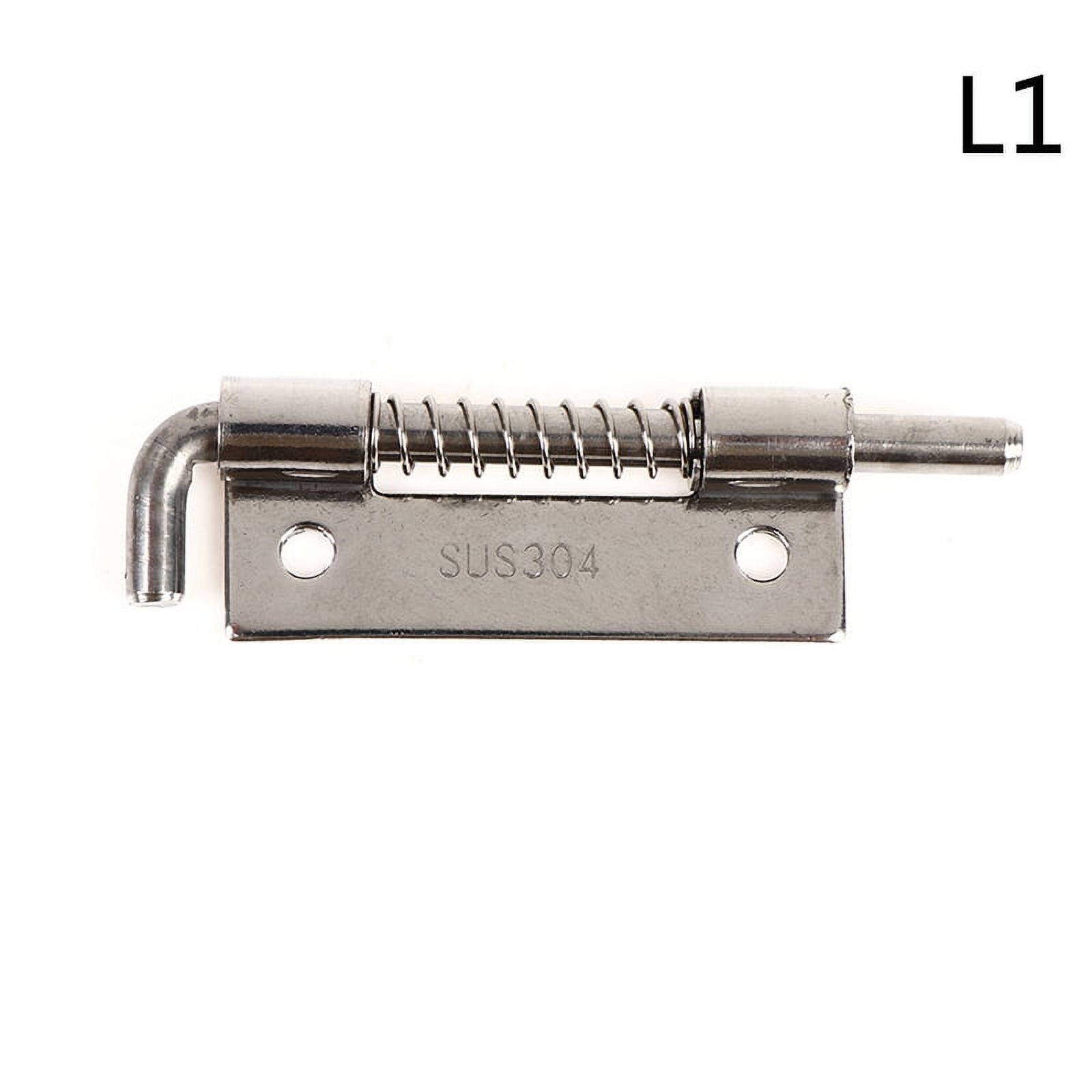 (L Left) 1pc 304 Stainless Steel Loaded Hinge Security Spring Bolt ...
