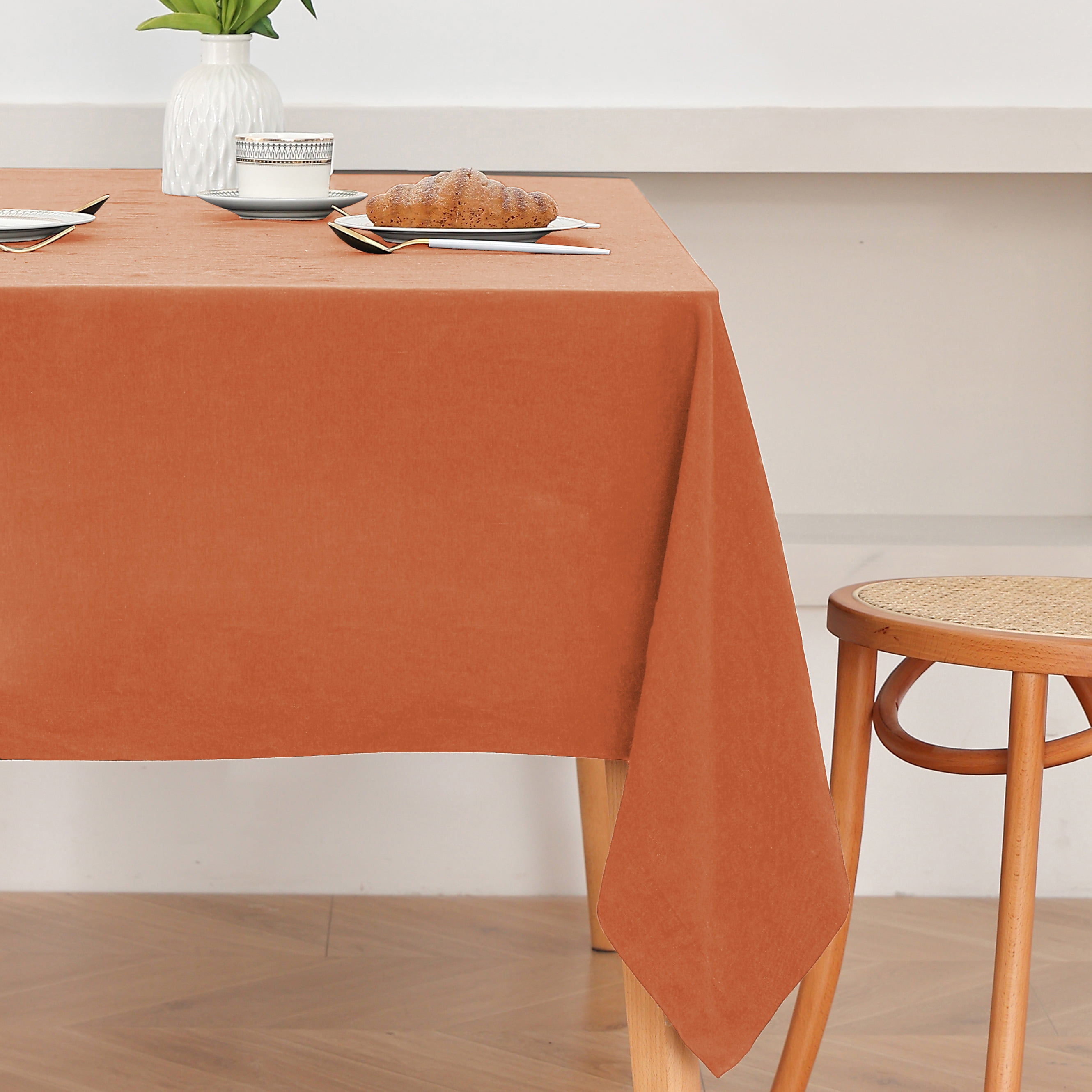 L Linen World Linen Tablecloth 60x108Inch,100% Pure Linen Rustic Tablecloth Rectangular ...
