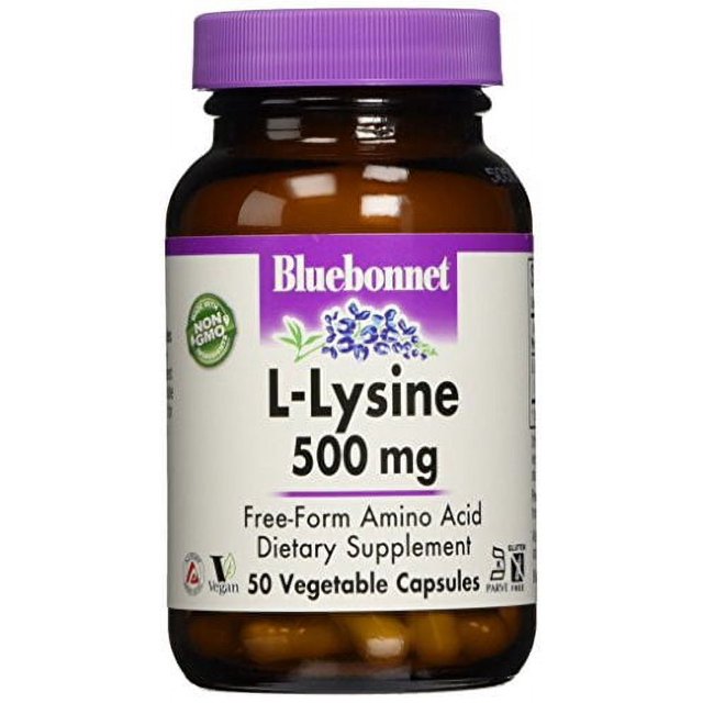 L-Lysine 500mg Bluebonnet 50 Caps - Walmart.com