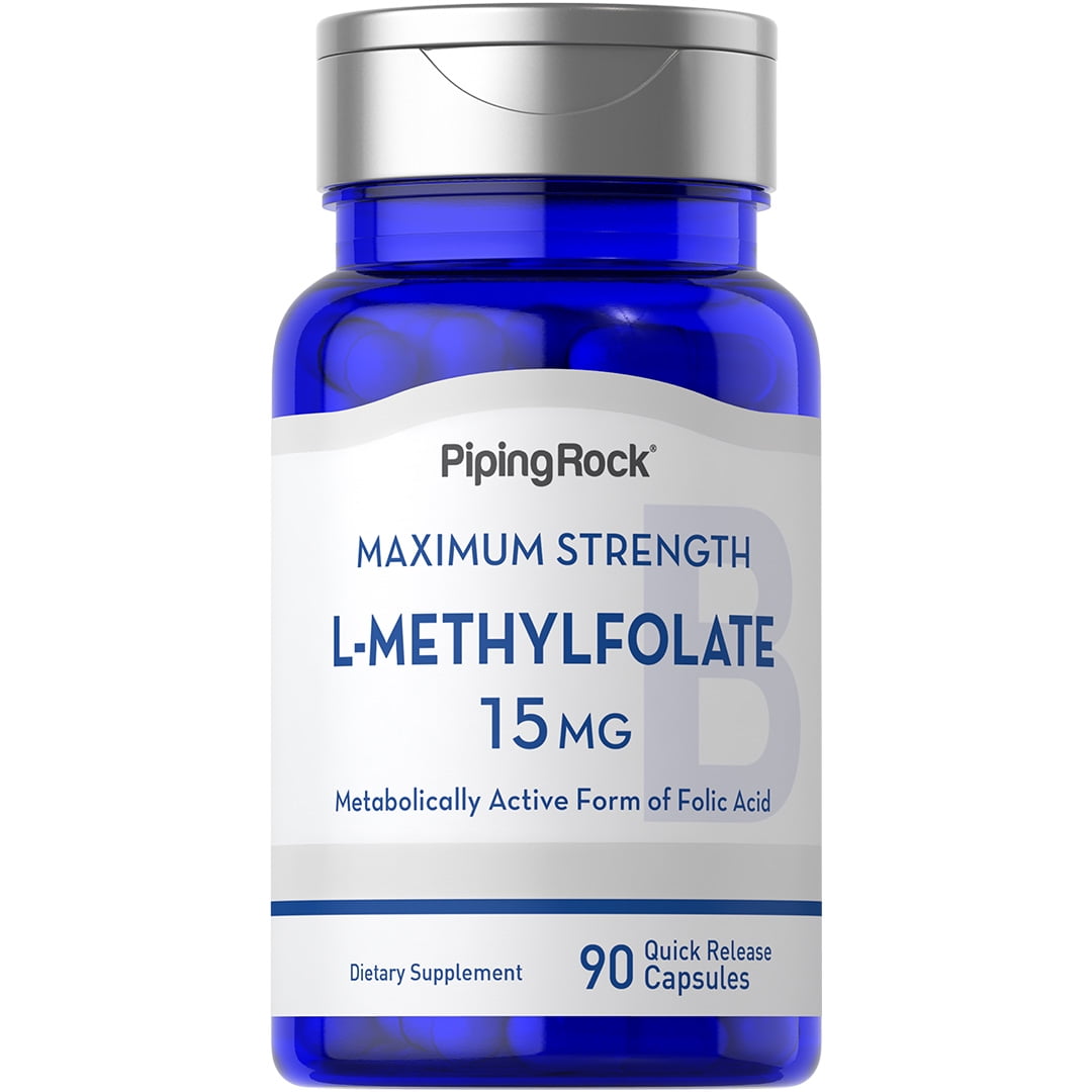 Piping Rock L-Methylfolate 15 mg Pills | 90 Capsules | Essential ...