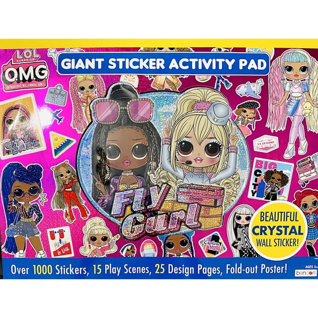 L.O.L. OMG Fly Gurl Giant Sticker Activity Pad - Walmart Business Supplies