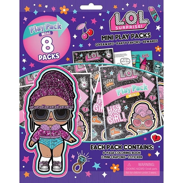 L.O.L. Surprise! 8 Count Mini Play Pack with Small Coloring Book and ...