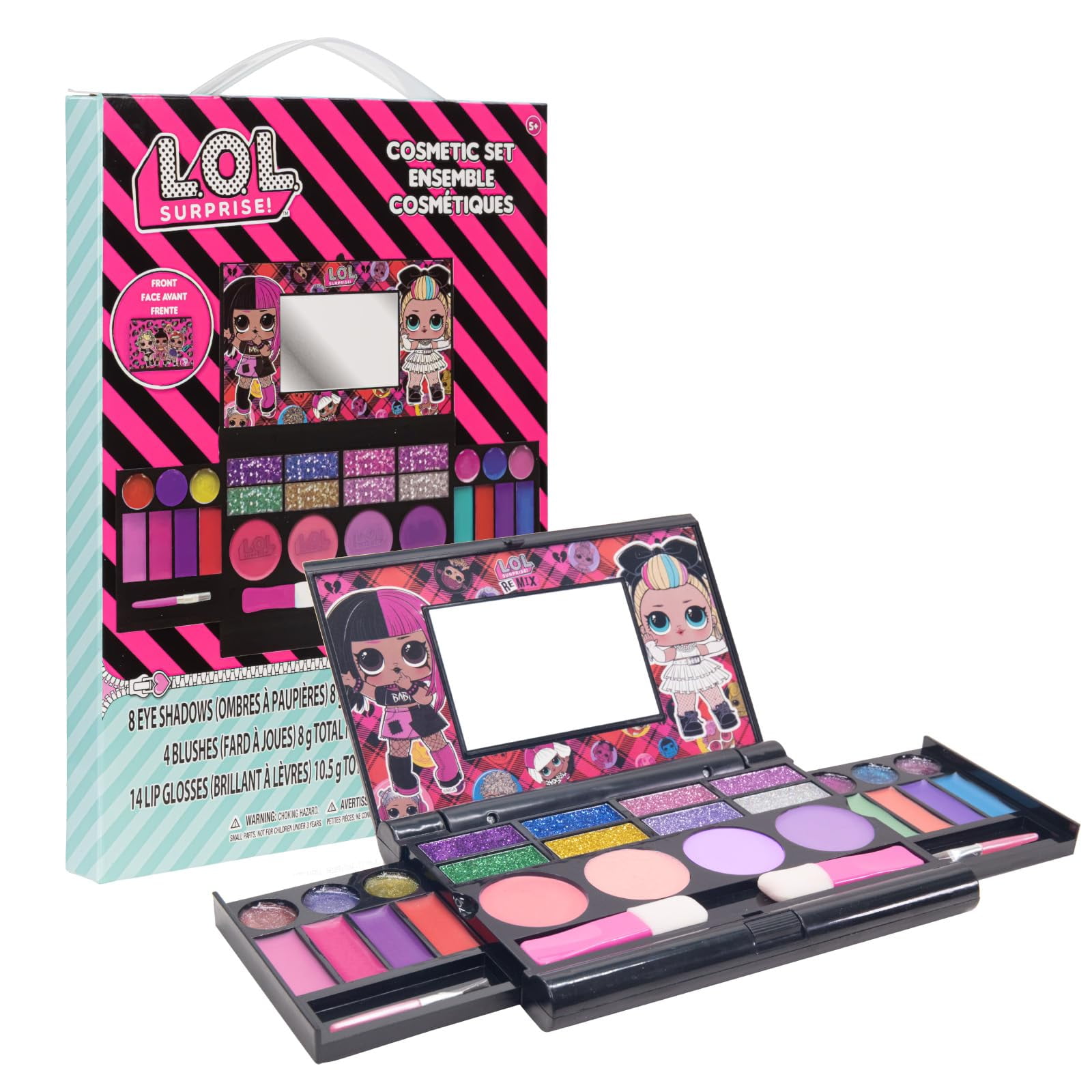 L.O.L. Surprise! Cosmetic Compact Set Includes Mirror, 14 Lip glosses ...