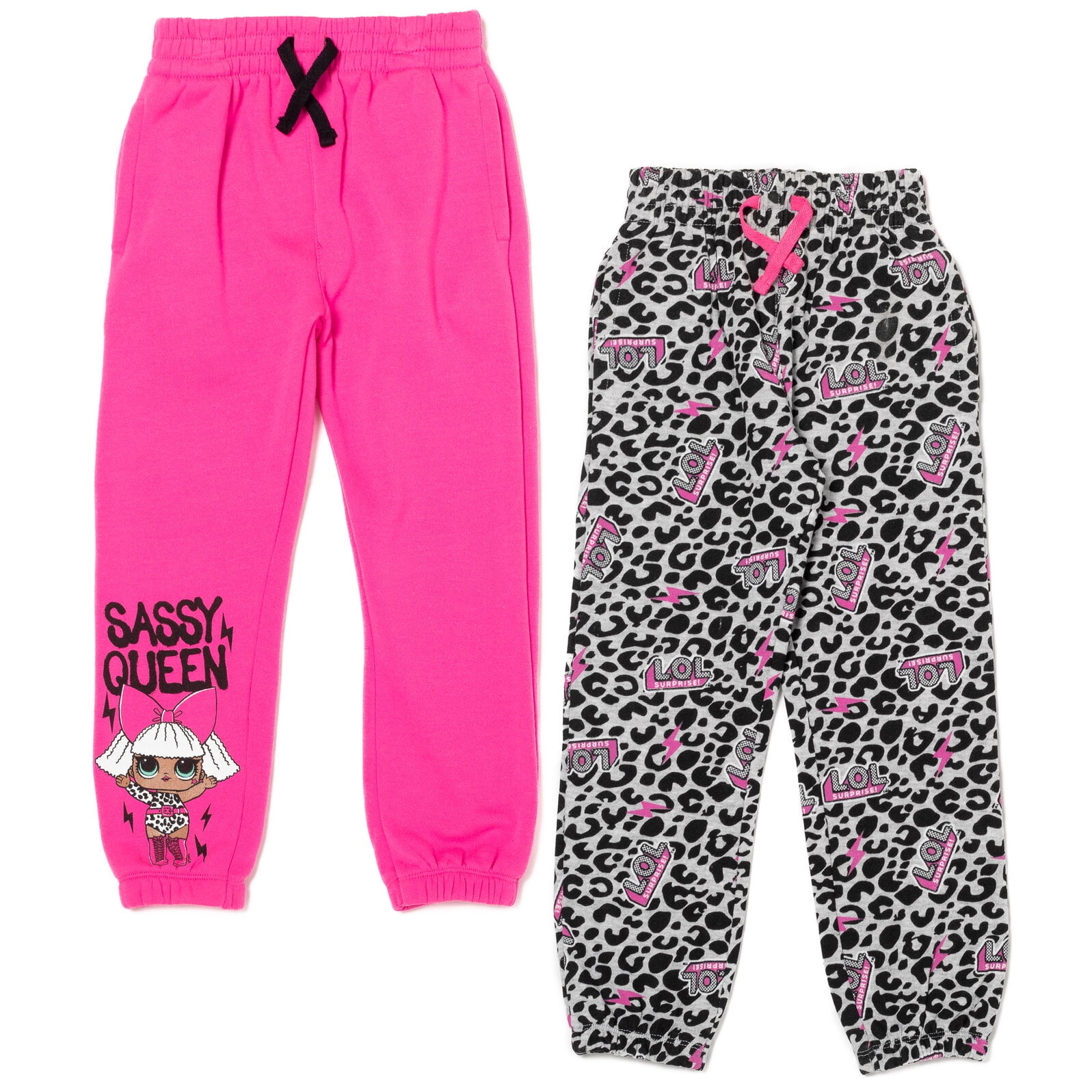 L.O.L. Surprise! Diva Big Girls Fleece 2 Pack Pants Little Kid to Big ...