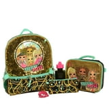 L.O.L. Surprise! Girls' 5-Piece Sequin Backpack Set with Lunch Box ...